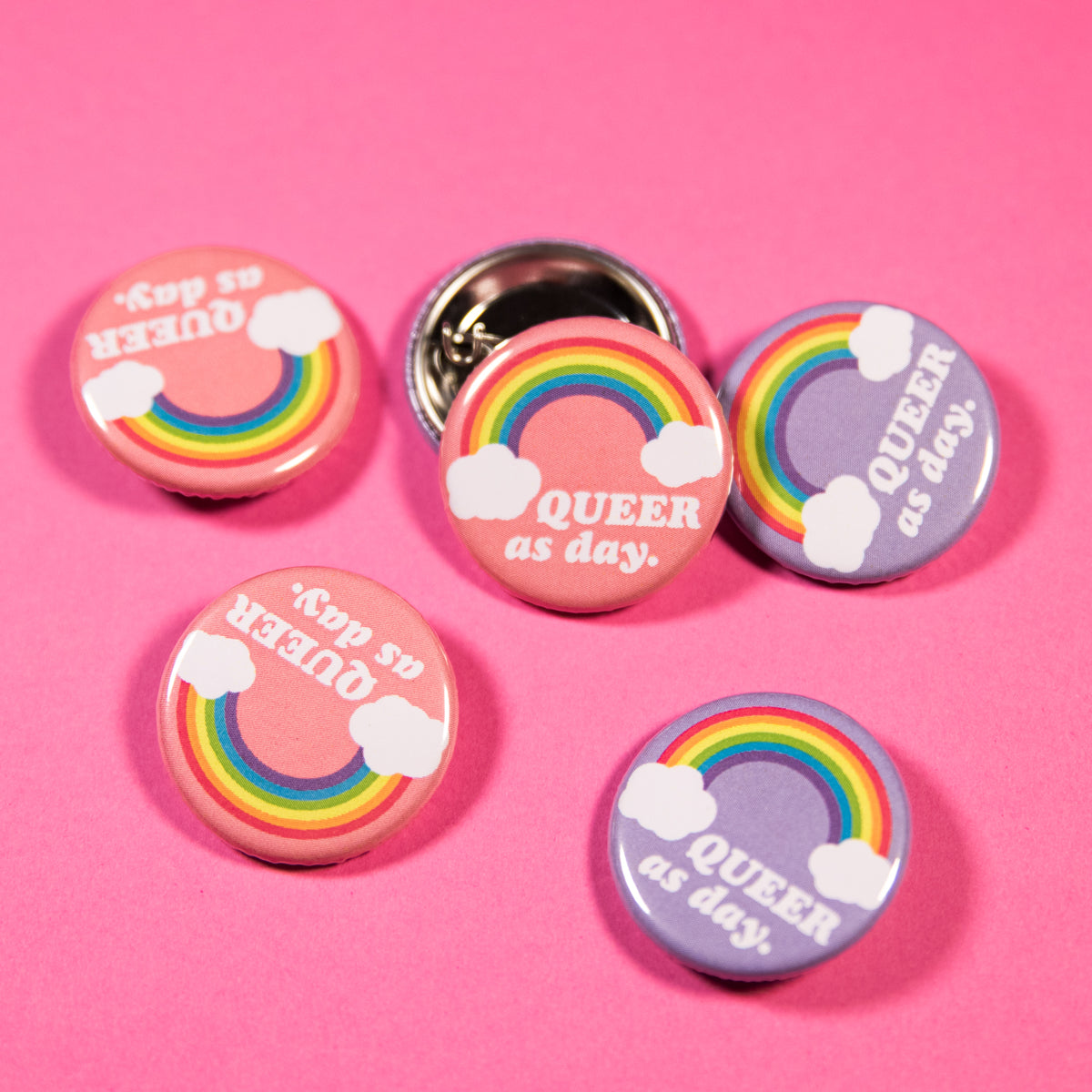 Queer As Day Button – Mik Mocha Apparel