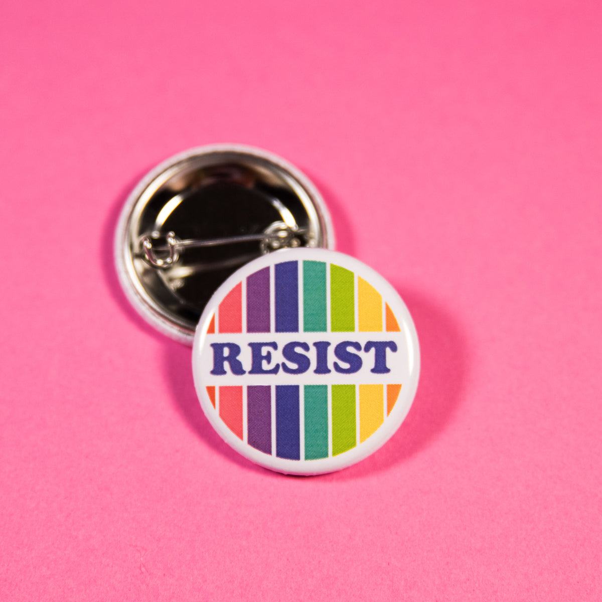 Resist (Rainbow) Button – Mik Mocha Apparel